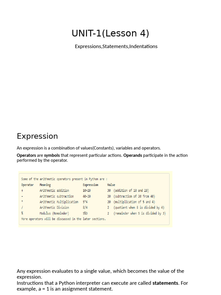UNIT1 Lesson 4 | PDF
