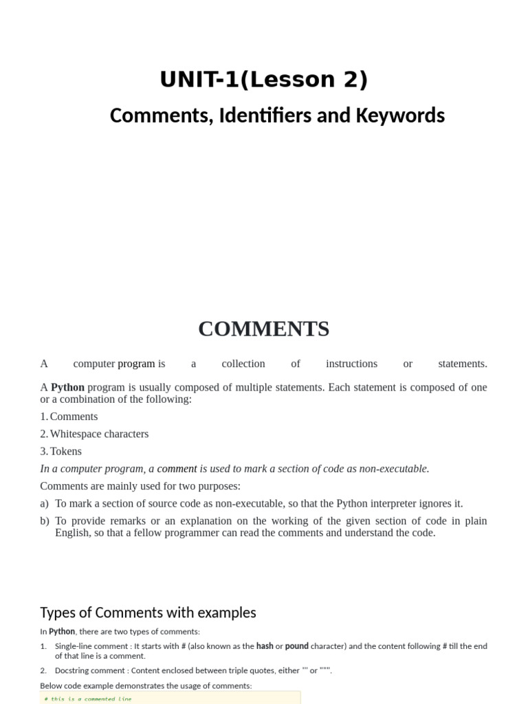 UNIT1 Lesson 2 | PDF