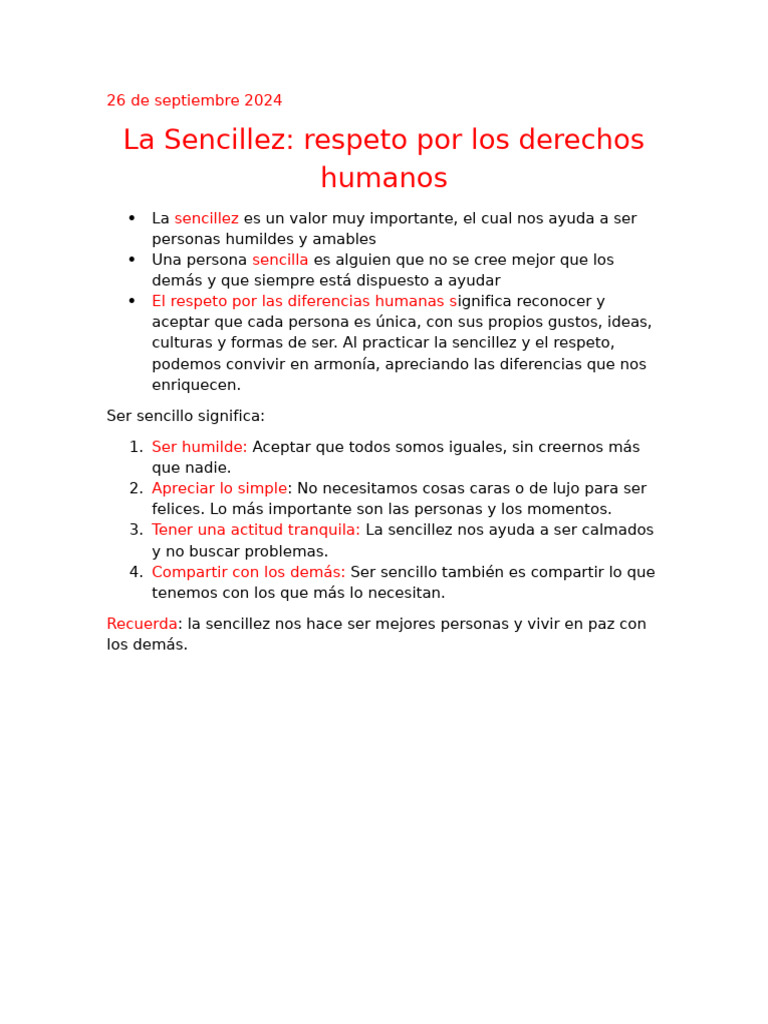 La Sencillez (Etica) | PDF | Crecimiento personal y profesional