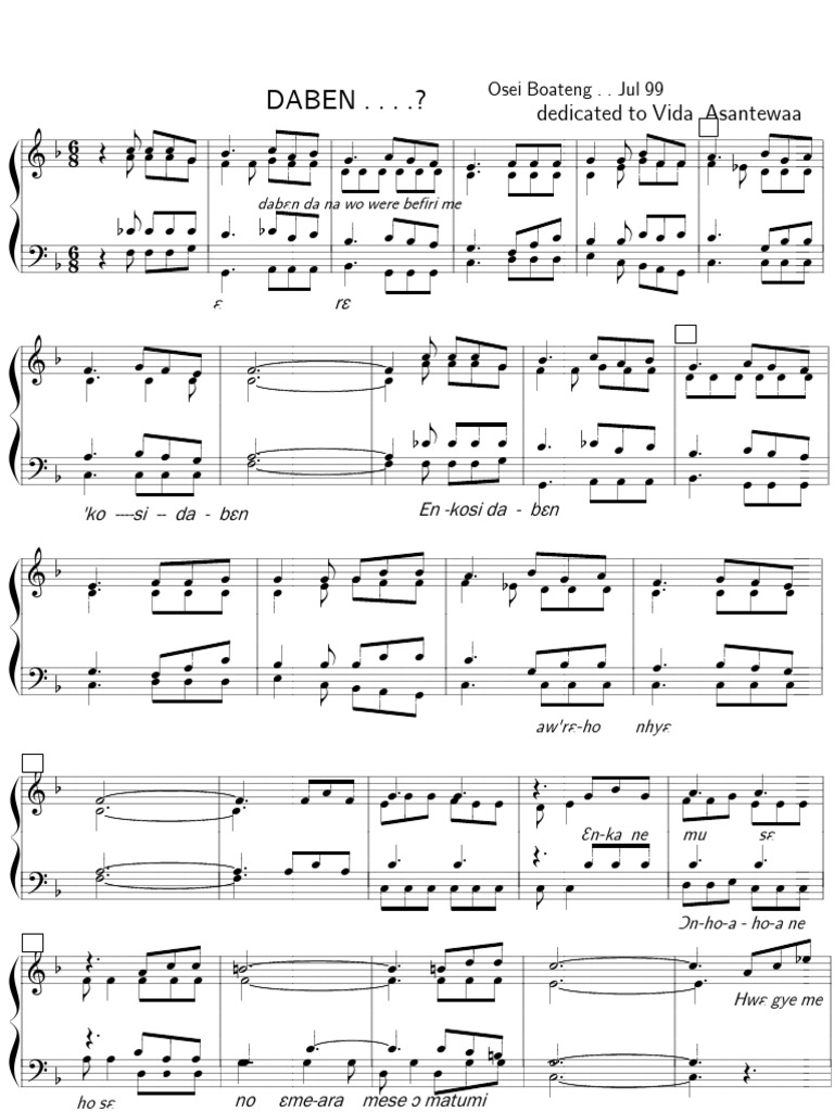 Ob Enkosi Dabɛn | PDF