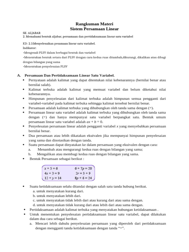 Rangkuman Materi | PDF