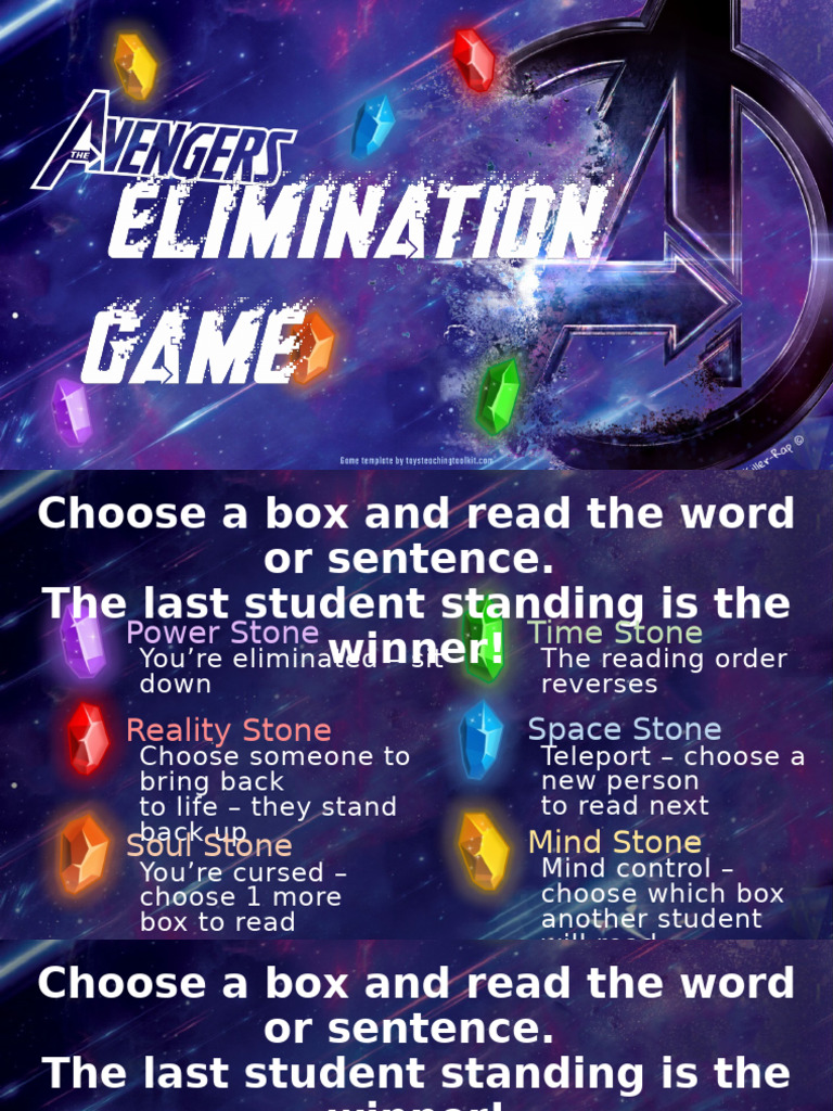Avengers Elimination Game | PDF