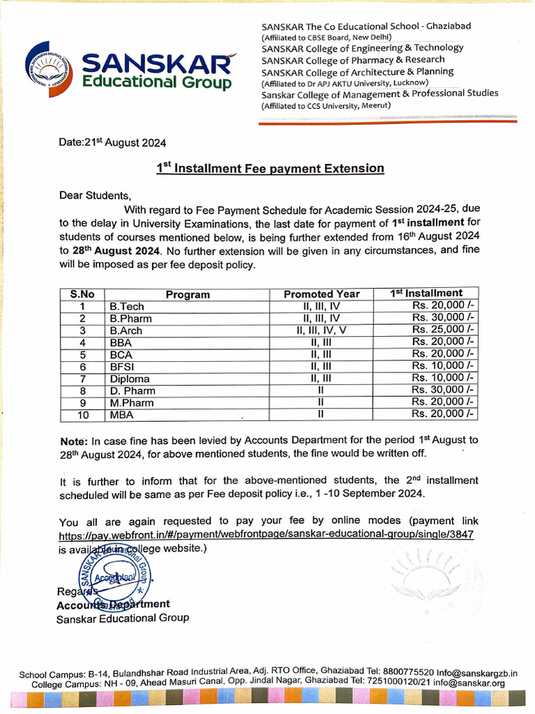 Fee Policy | PDF