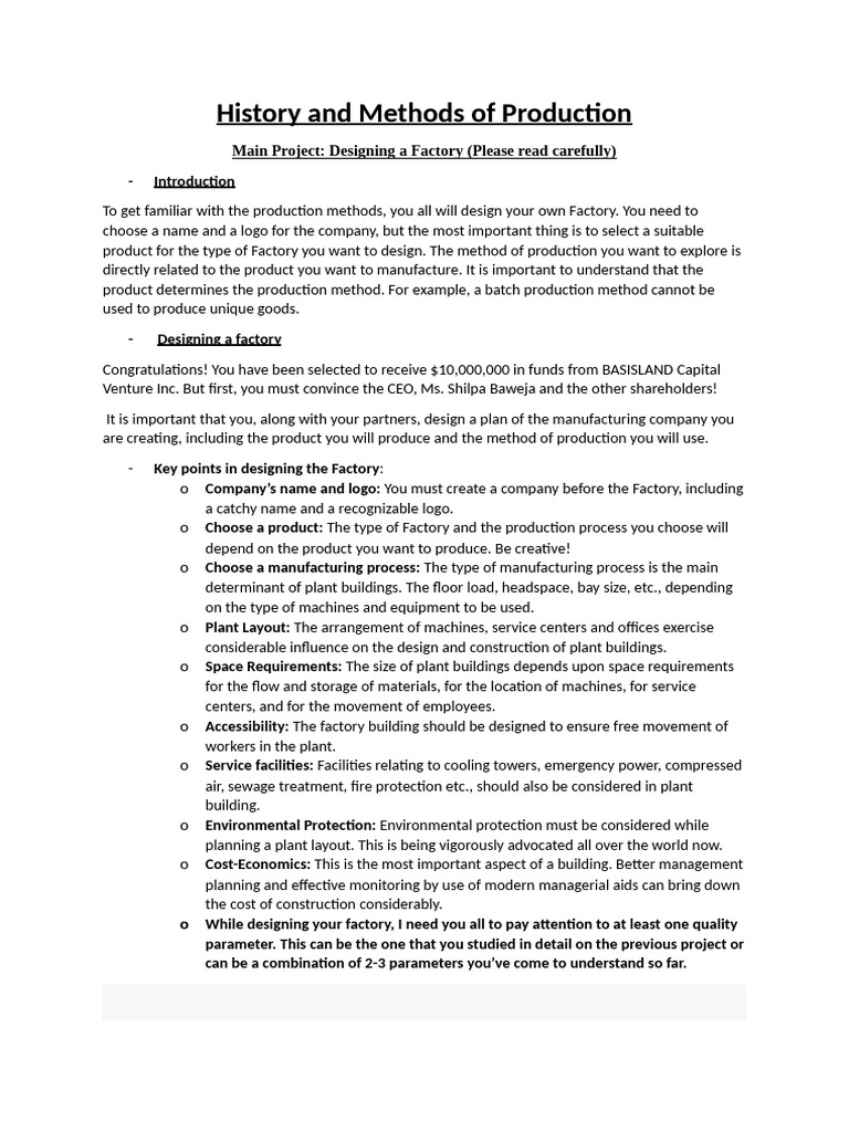 Designing A Factory | PDF