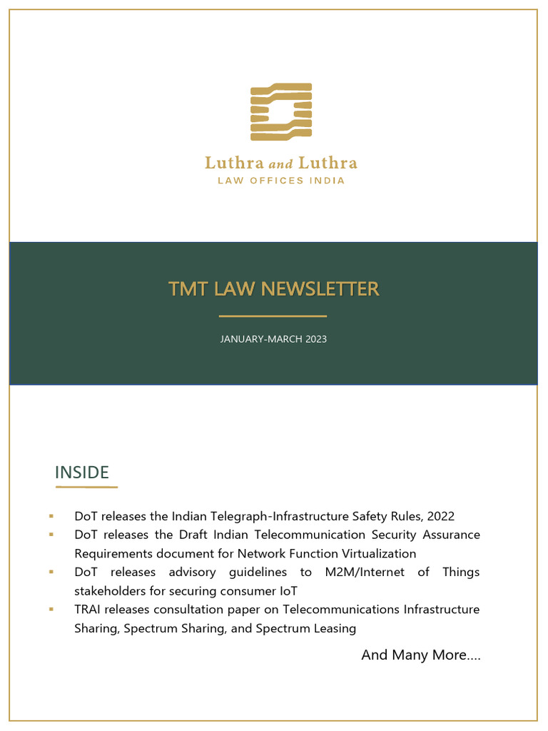 Luthra and Luthra - TMT Newsletter Jan-Mar 2023 | PDF