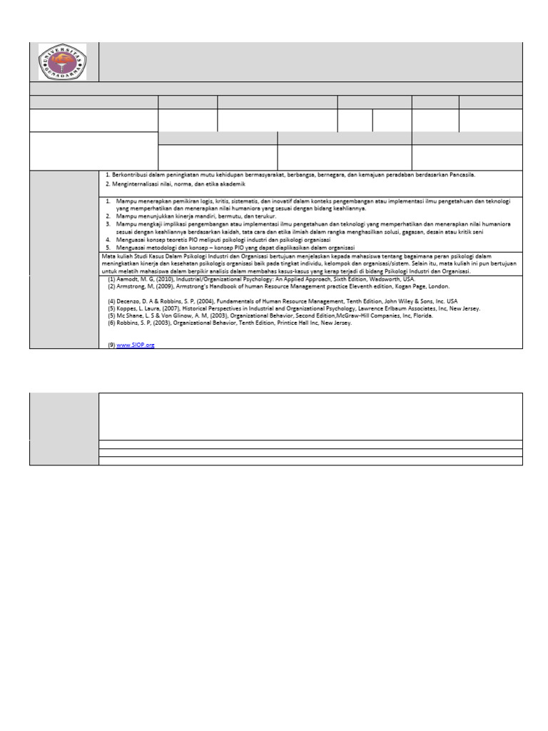 Rps Studi Kasus Dalam Bidang Pio | PDF