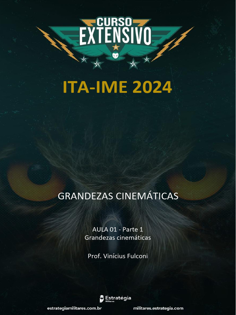 Aula 01 - Parte 1 - ITA-IME 2024 | PDF