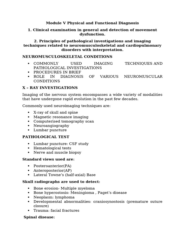 Physical and Functional Diagnosis | PDF