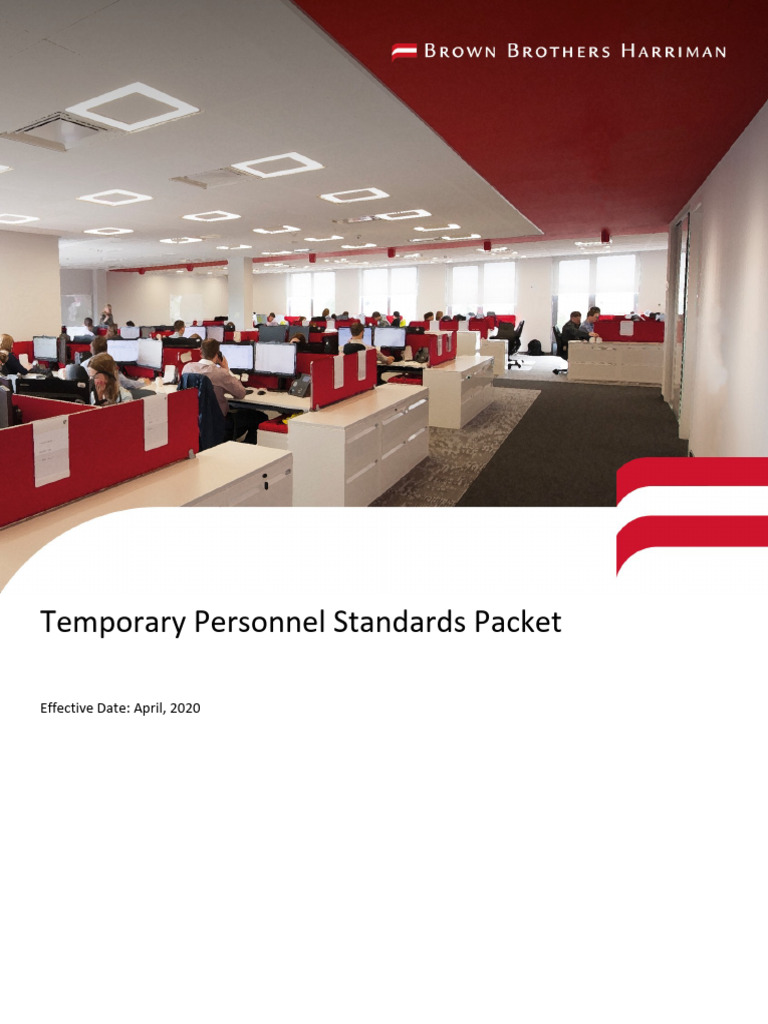 Temporary Personnel Standards Packet v7 | PDF