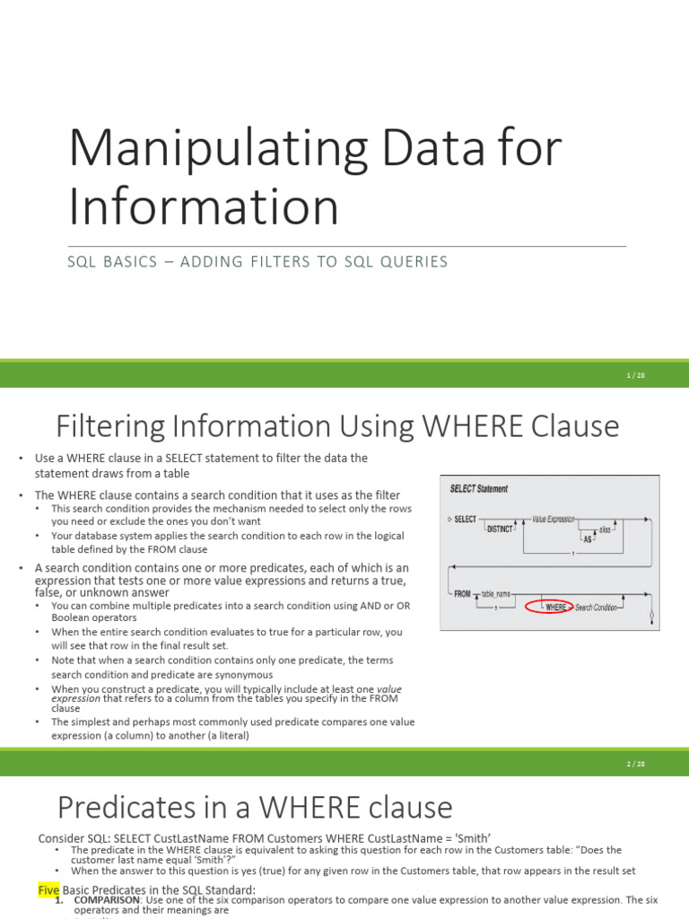 Lecture 03.3 SQL - QueryOneTableWithFilters2 - 28 | PDF | Collation | Table (Database)