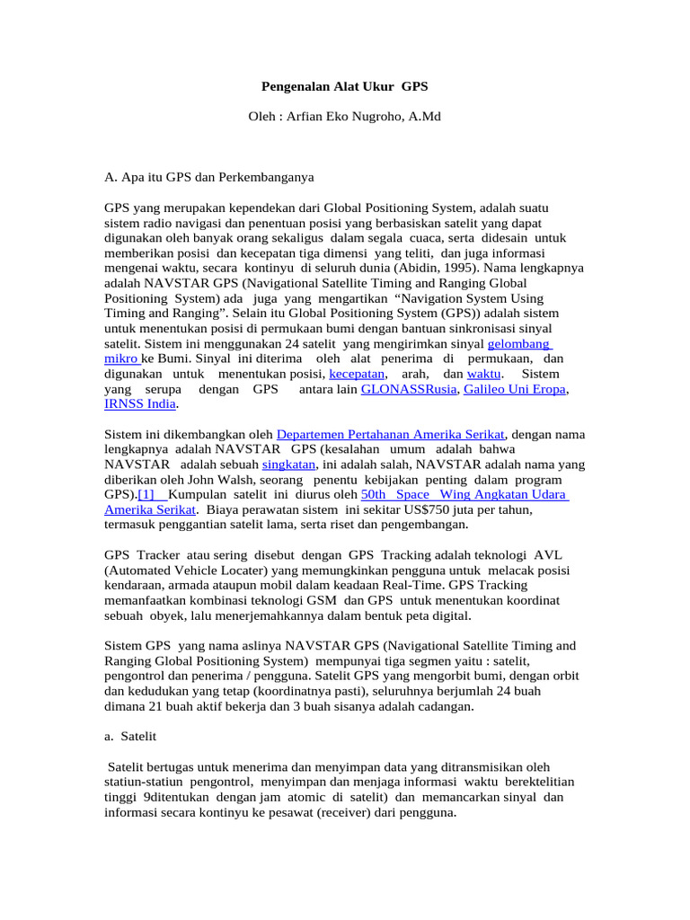 Pengenalan Ukur GPS | PDF