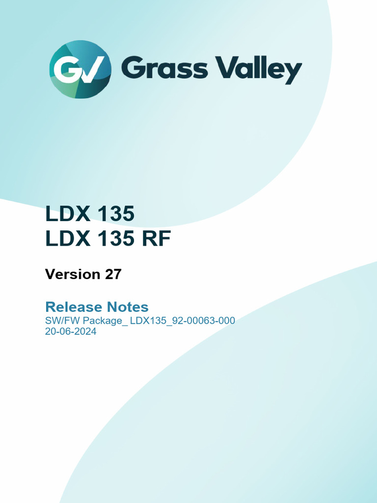 LDX 135 Release Notes - V27 | PDF