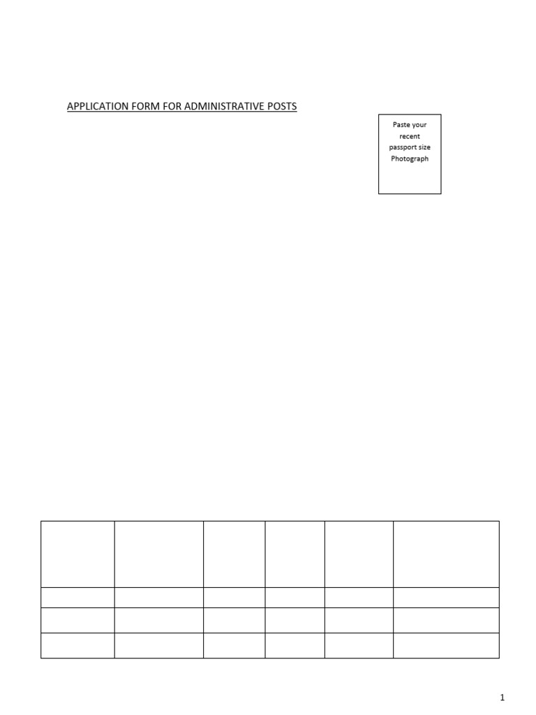 Application Form Non Teaching | PDF