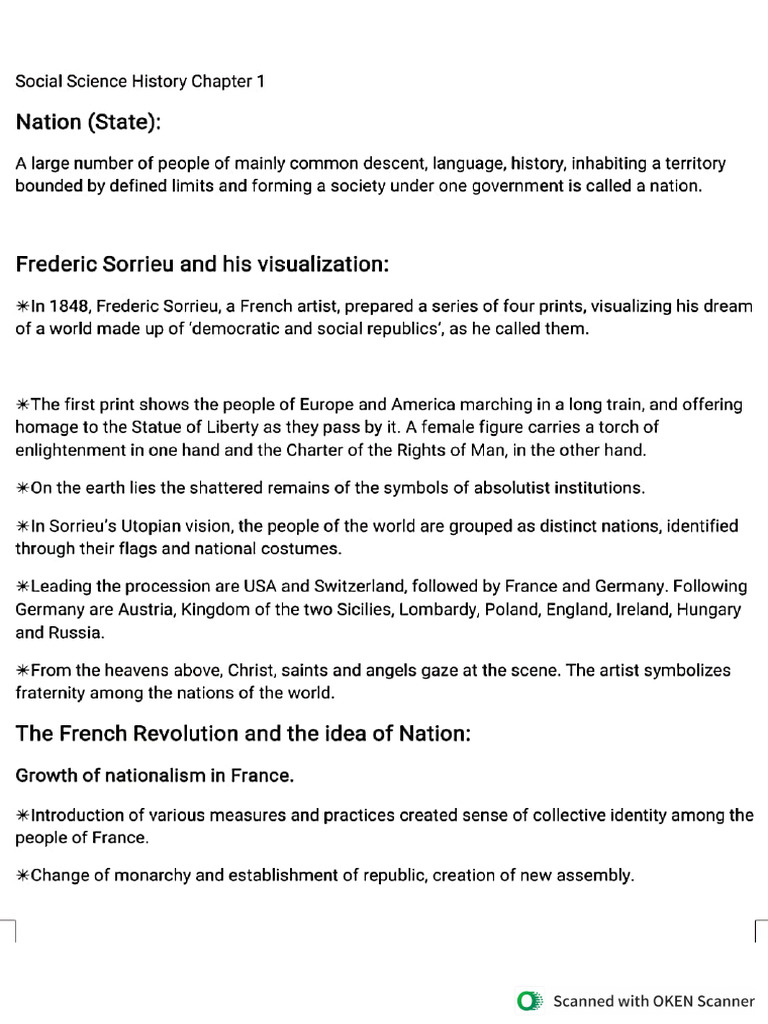 History ch-1 Rise of Nationalism in Europe Notes | PDF