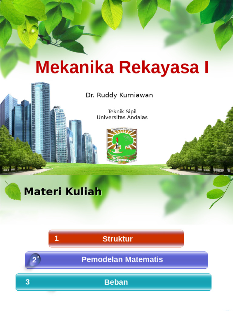 Mekanika Rekayasa I - Ruddy Kurniawan | PDF