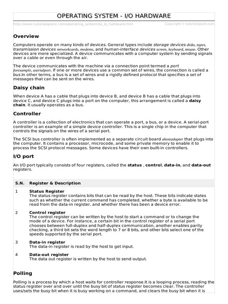 OS Io Hardware | PDF