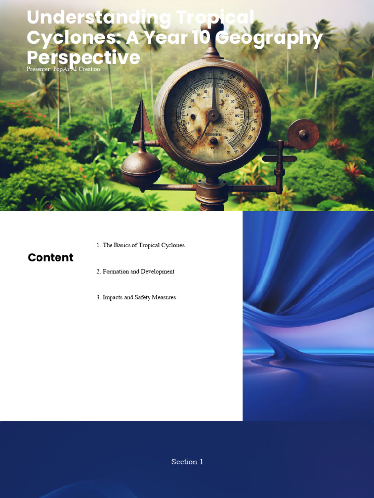 Understanding Tropical Cyclones - A Year 10 Geography Perspective | PDF