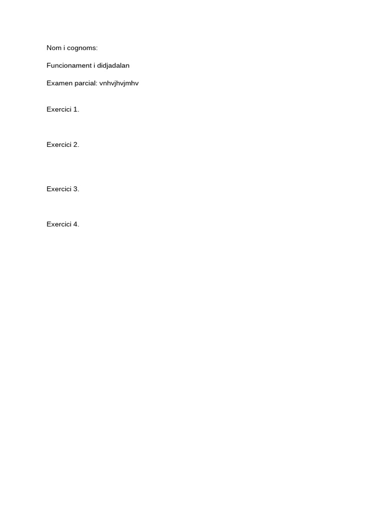 Examen Parcial 2 3r Trimestre Funcionament Empresa Pdf