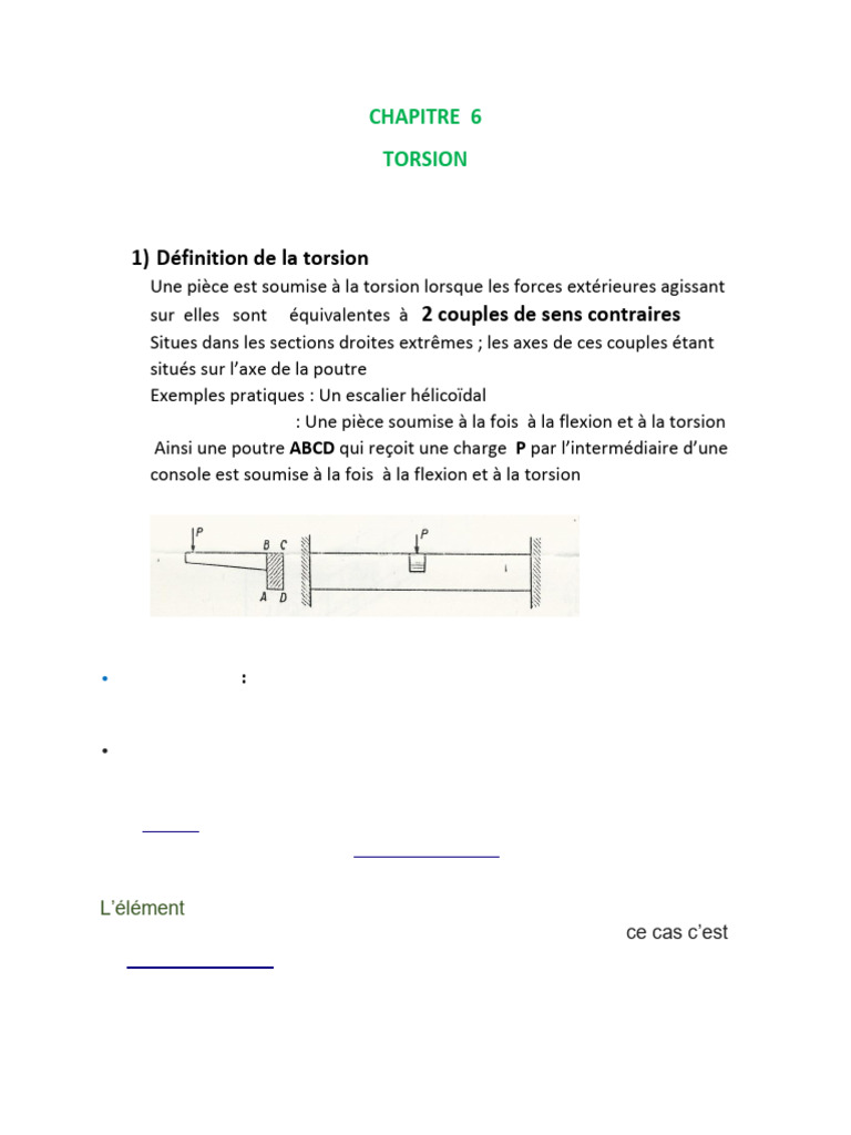 Chapitre 6 Torsion | PDF