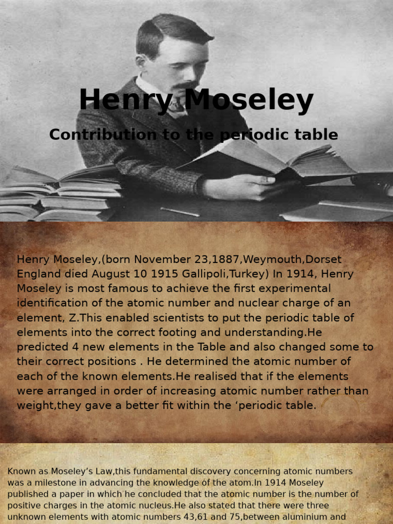 Henry Moseley | PDF