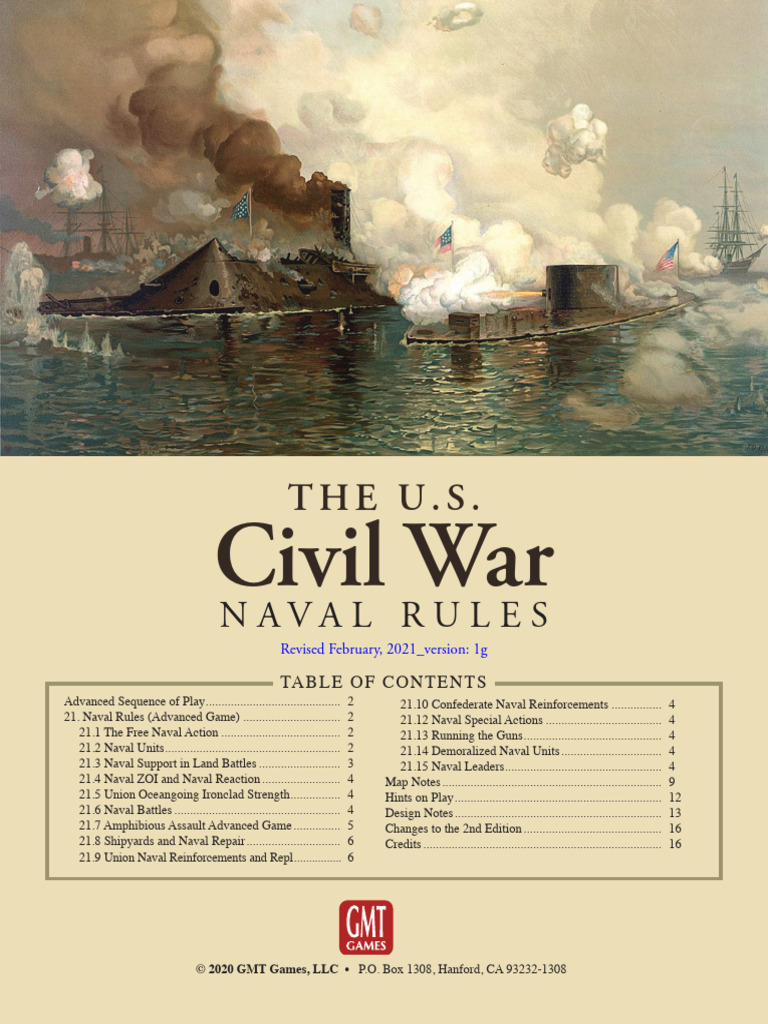 0221-TEST-TUSCW NAVAL RULES-2021-g | PDF | Ironclad Warship | Navies