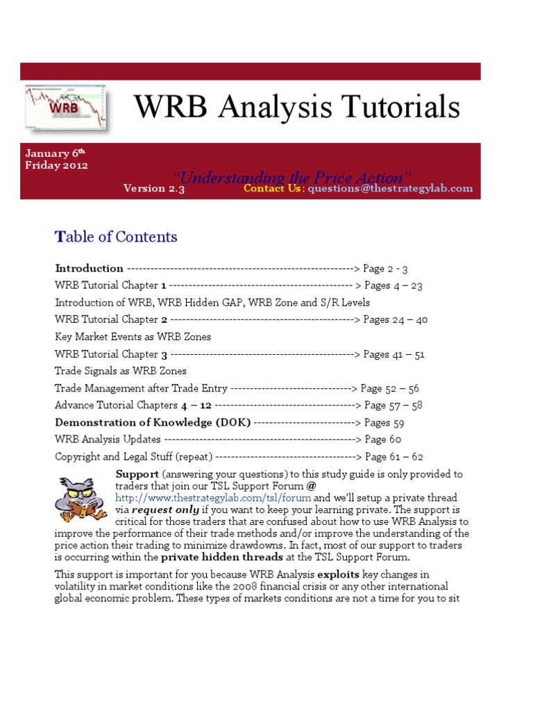 WRB Analysis Tutorials: "Understanding The Price Action" | PDF ...