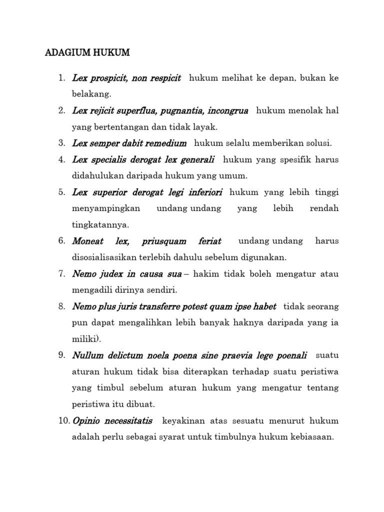 5 Contoh Adagium5 | PDF