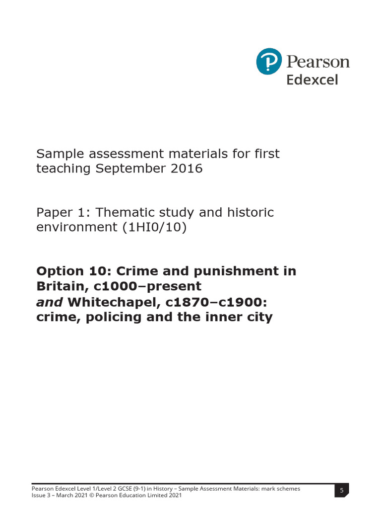 Crime and Punishment Mark Schemes Guide | PDF | Prison | Punishments
