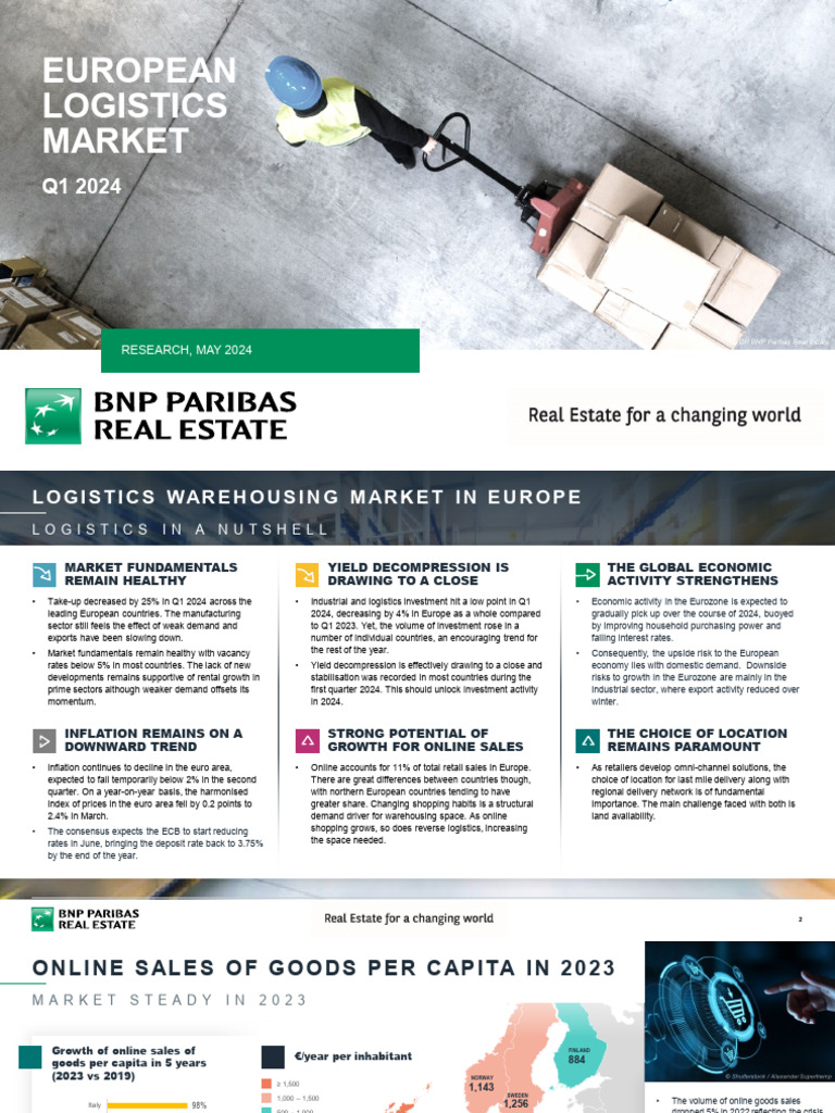 BNPPRE - Logistics Europe - CRE - May 2024 | PDF
