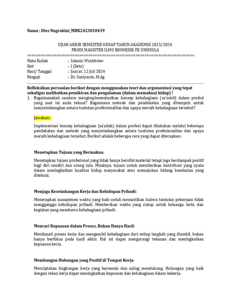 Dies Nugrahini - MBK2423010439 DR - Susiyanto | PDF