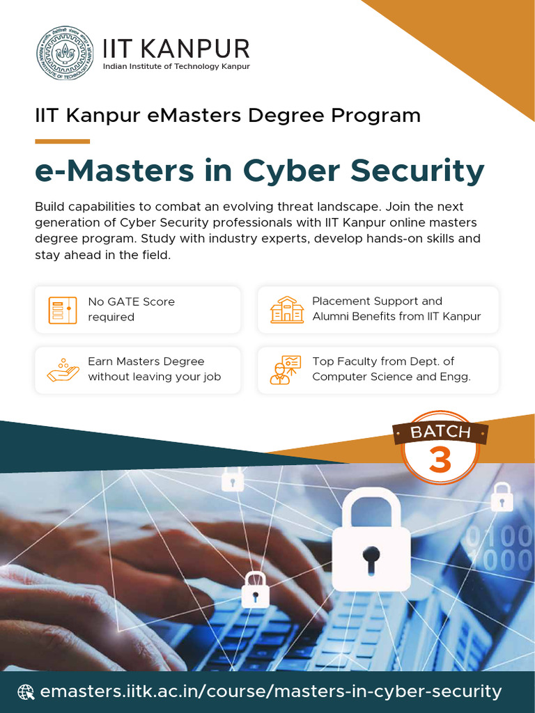 Brochure EMasters in Cyber Security IIT Kanpur | PDF