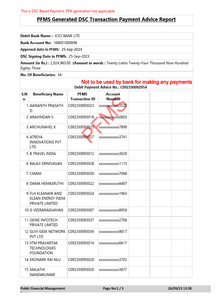 Print Payment Advice | PDF