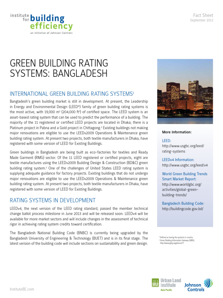 Fact Sheet - Green Building Ratings - Bangladesh | PDF
