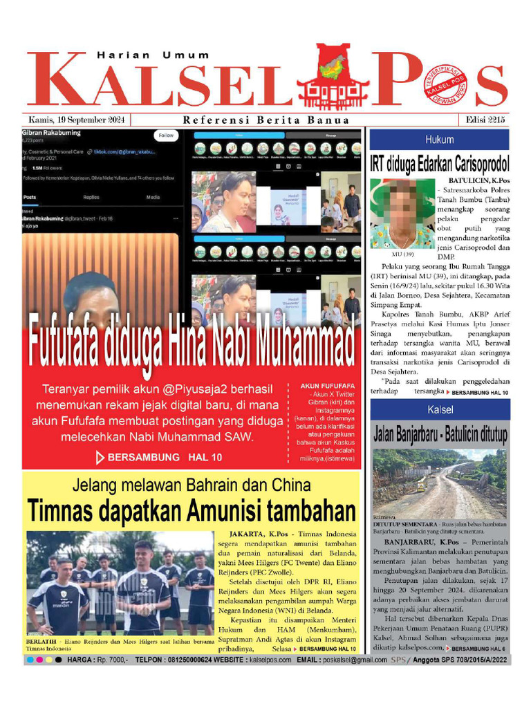 Epaper Kalsel Pos Kamis 19 September 2024 | PDF