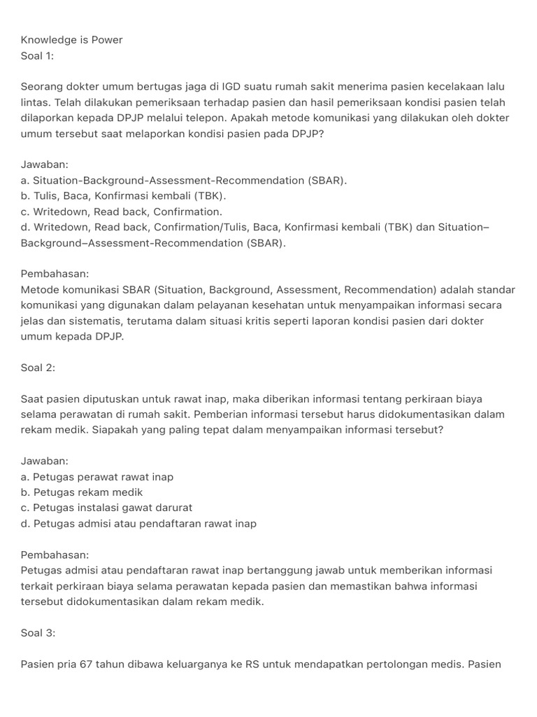 Knowledge Is Power | PDF