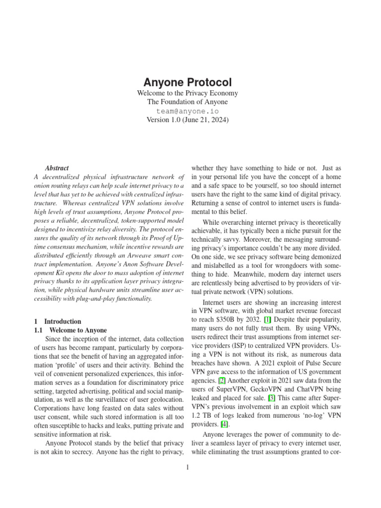 66a79ddaedc991d9b010e99a ANyONe Paper | PDF