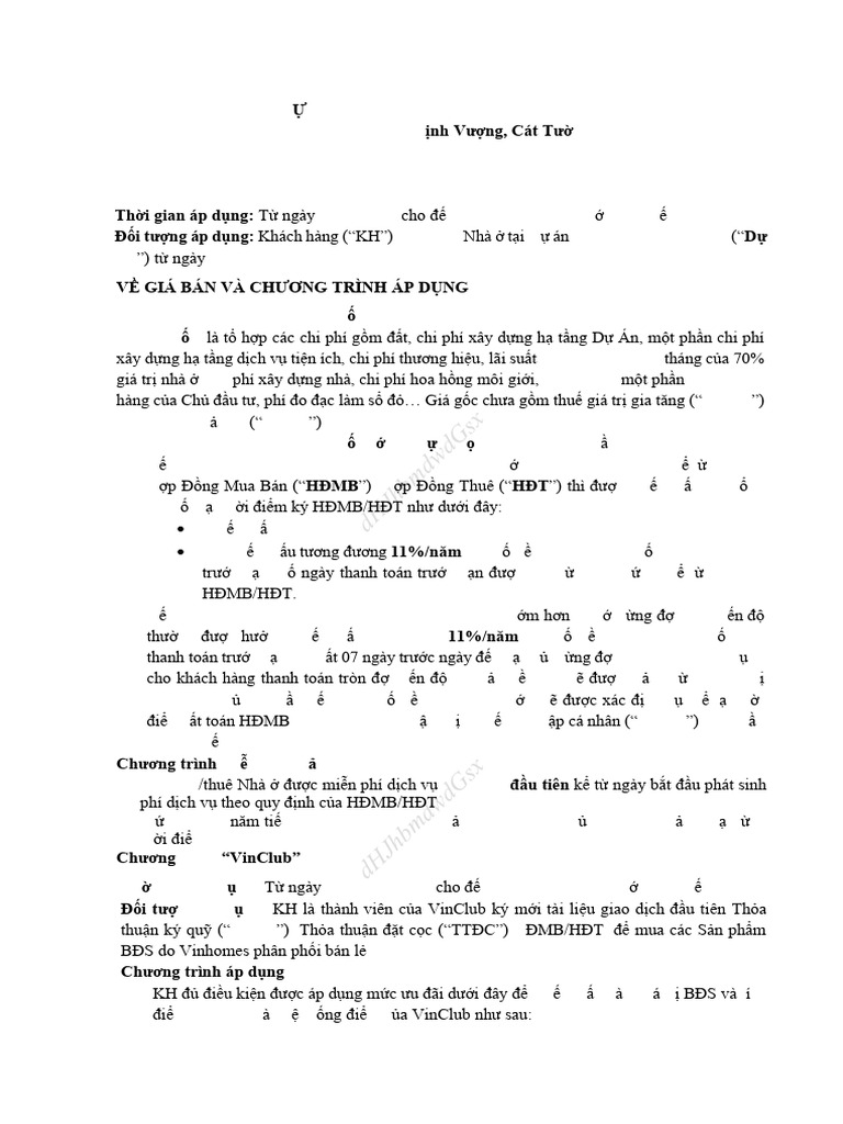 VHGG CSBH CĐT V01 KH | PDF