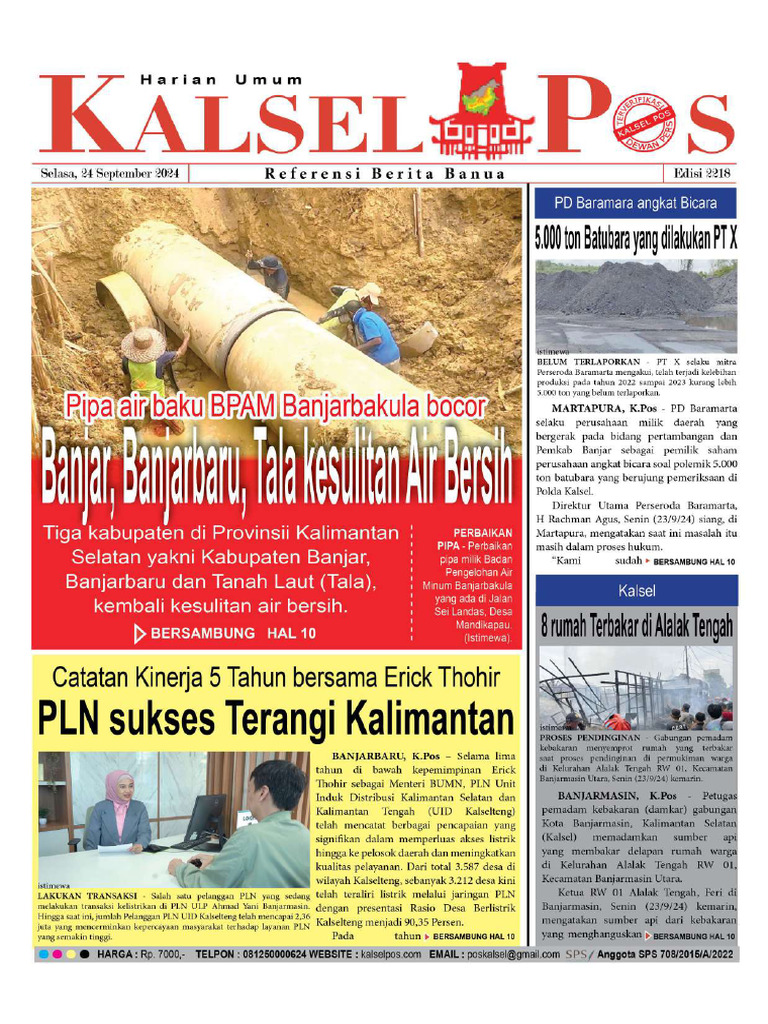 Epaper Kalsel Pos Selasa 24 September 2024 | PDF