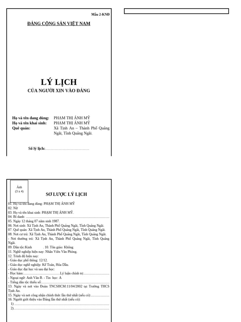 Ly Lich Vao Dang | PDF