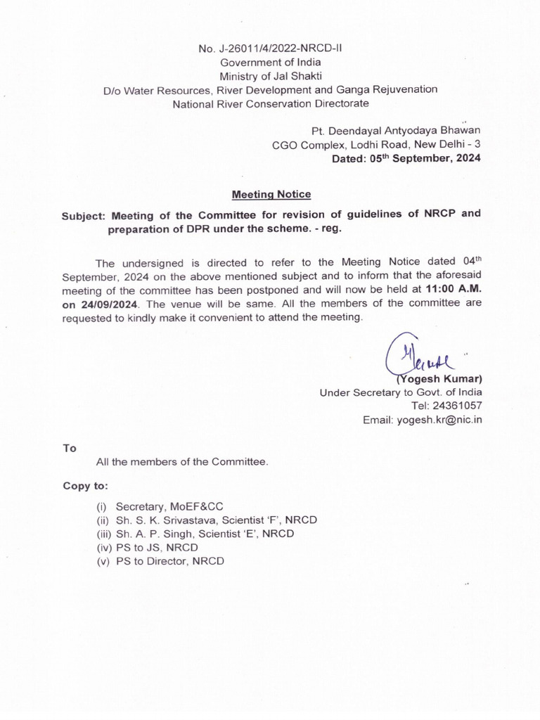 Meeting Notice DPR | PDF