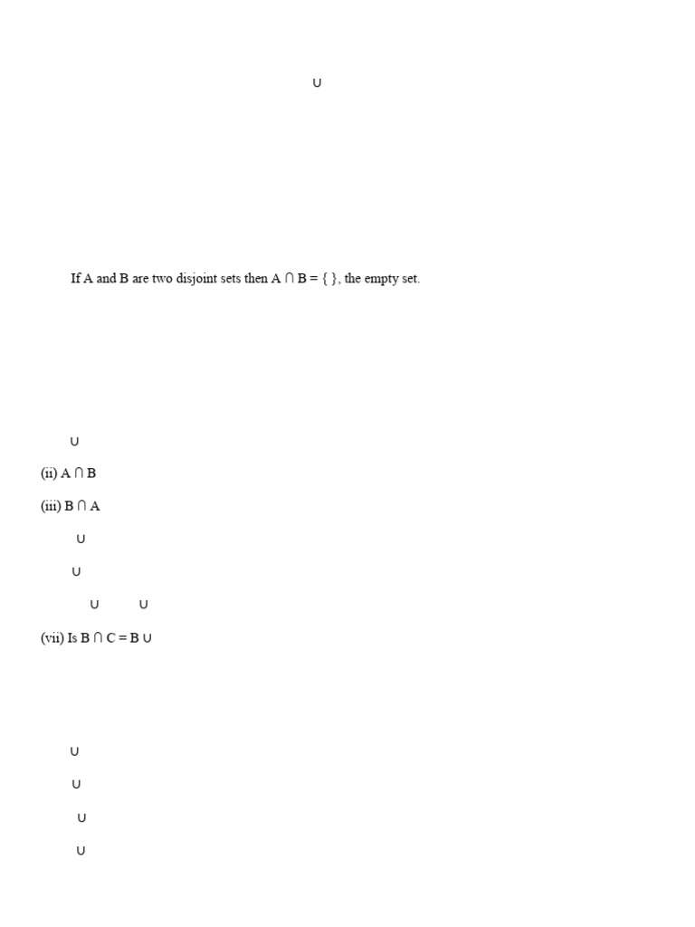 Union & Intersection | PDF