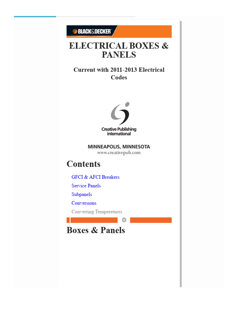 Electrical Boxes & Panels | PDF