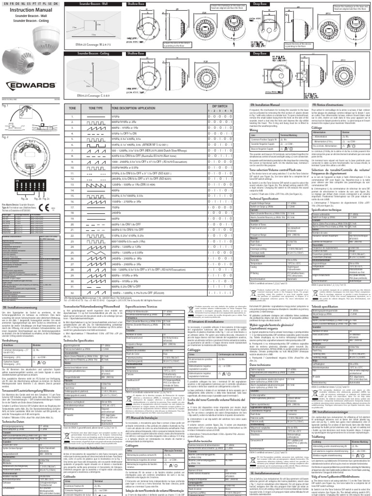 Edwards Sounder Beacon Ins590 Redflash 1827 | PDF