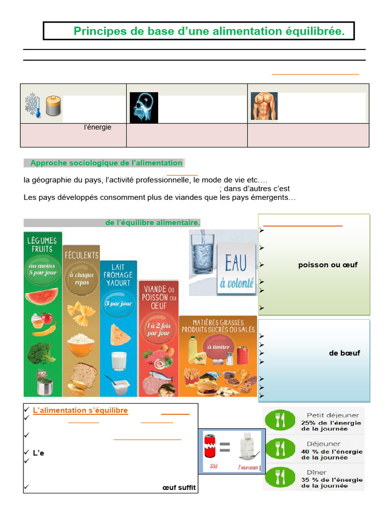 Alimentation Equilibree | PDF