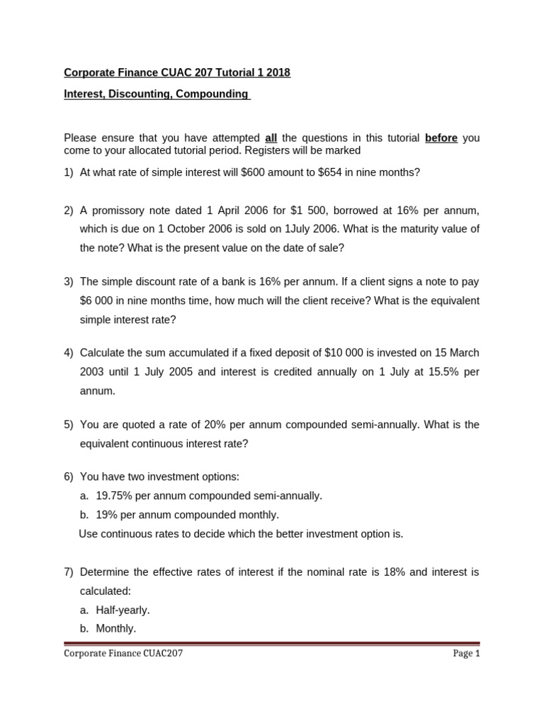 Tutorial 1 2020 | PDF