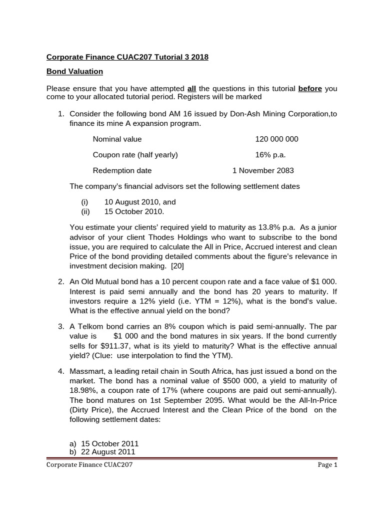 Tutorial 3 2020 | PDF