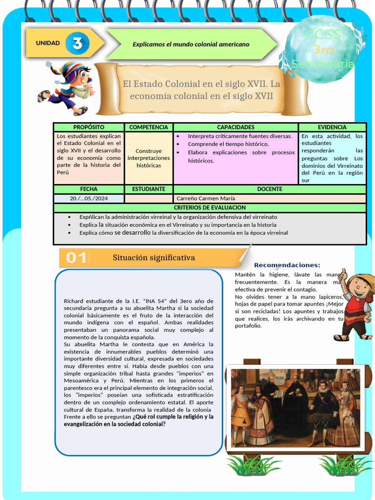 Ficha de Actividad CCSS 3°-Semana 1 | PDF