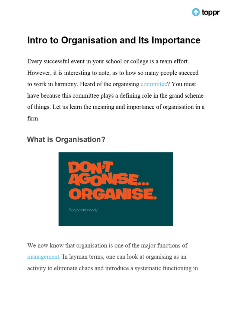 Organising Class 12 Notes | PDF