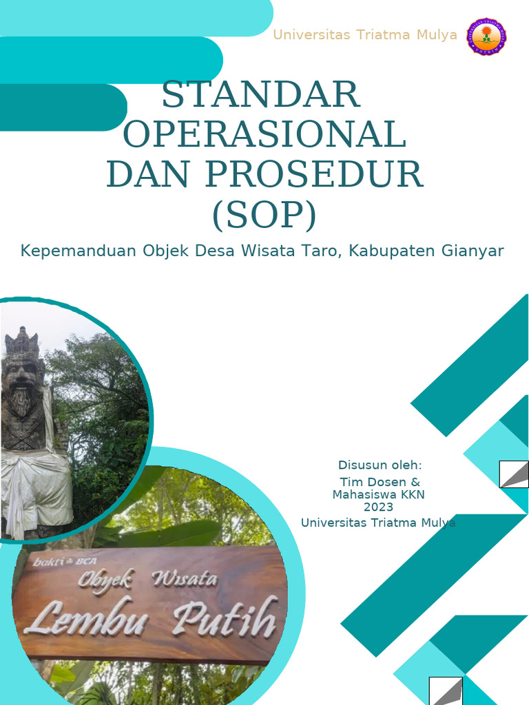 Standar Operasional Dan Prosedur (SOP) : Kepemanduan Objek Desa Wisata ...