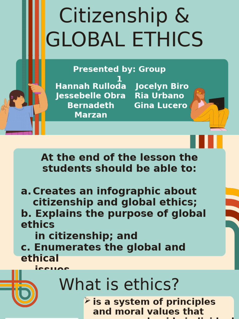 Citizenship Global Ethics Group 1 | PDF